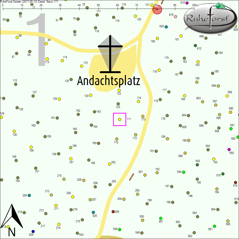 RuheForst Deister: Karten zu Baum 171